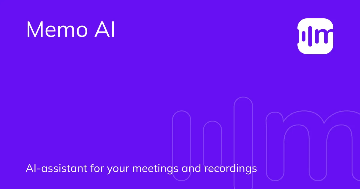 Memo AI – Transcribe audio and video to text with AI